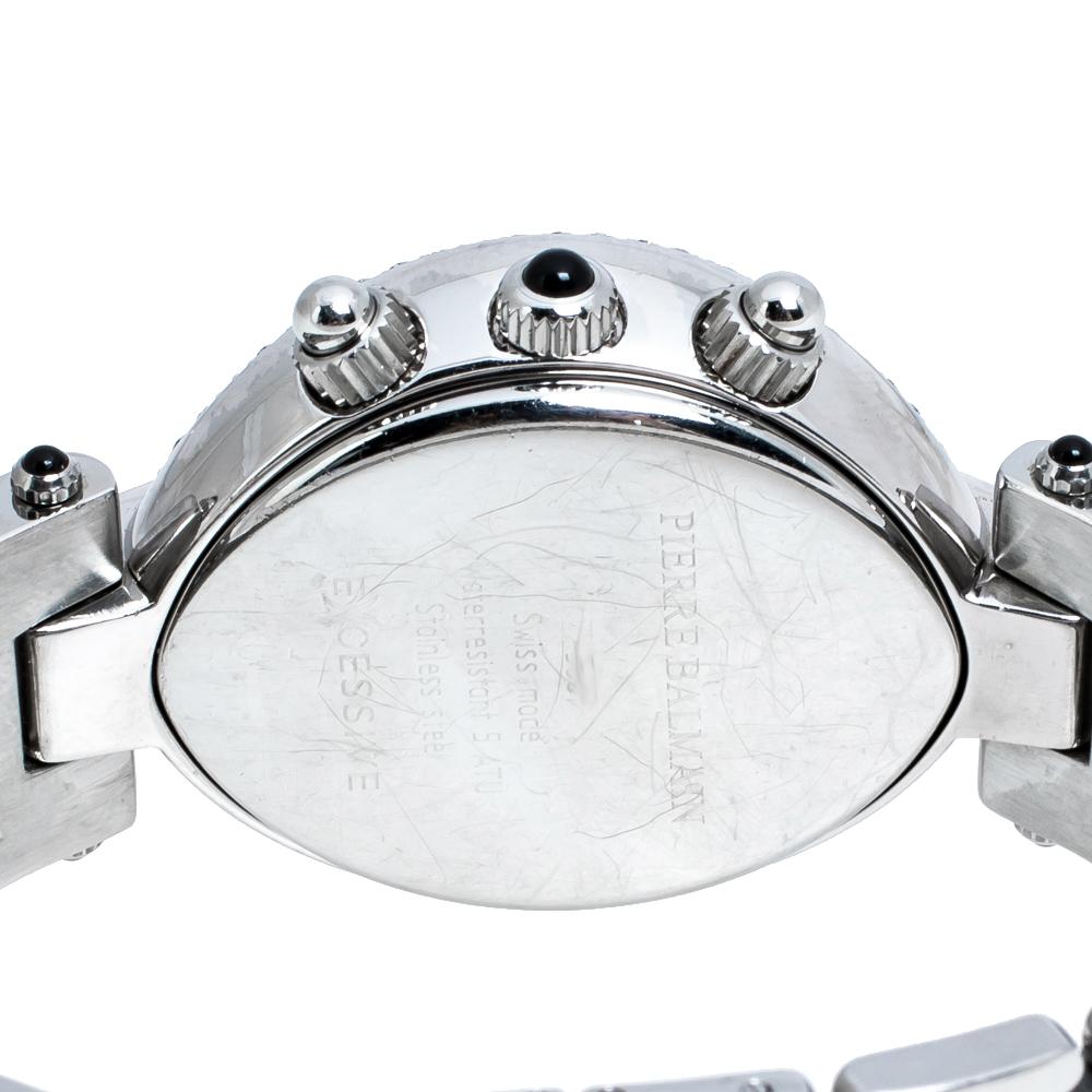 Balmain Silver Diamond Excessive Chronograph 5831 Women's Wristwatch 32 ...
