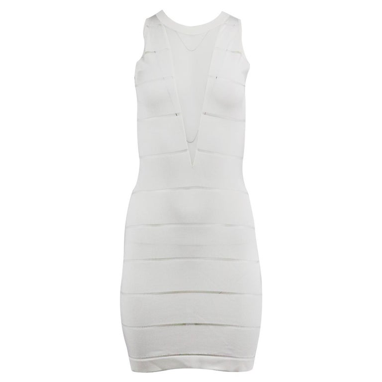 Balmain Stretch Knit Mini Dress Fr 36 Uk 8 For Sale at 1stDibs