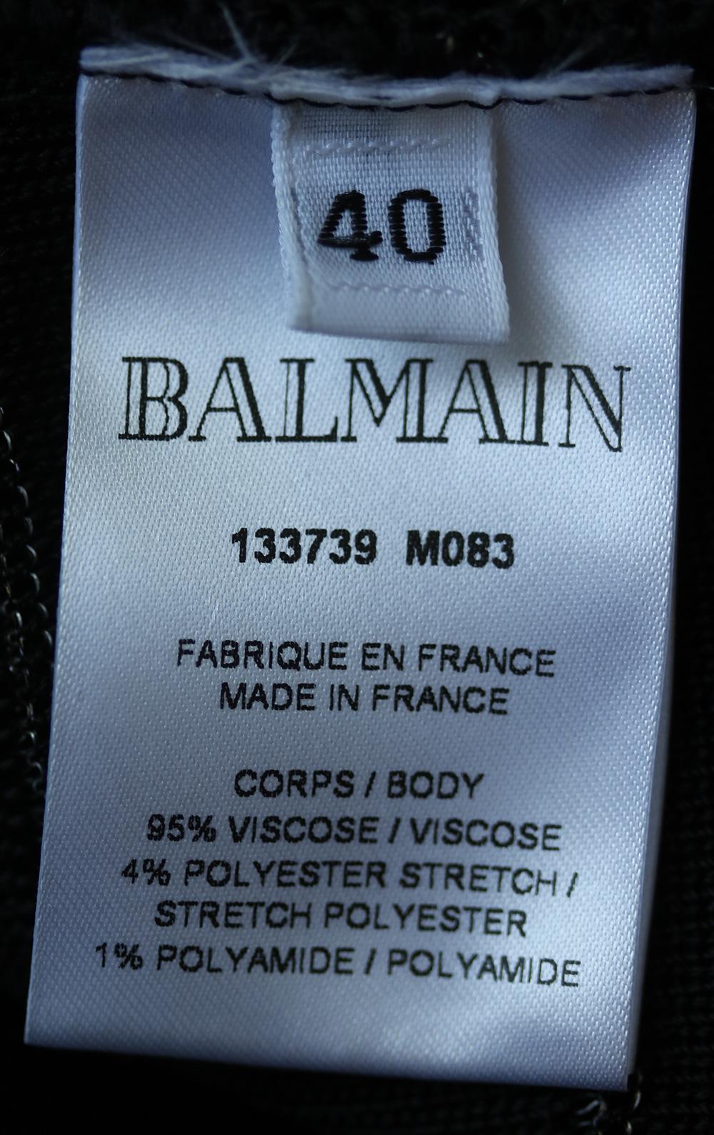 Balmain Striped Stretch-Knit Mini Dress at 1stDibs | balmain knit dress ...