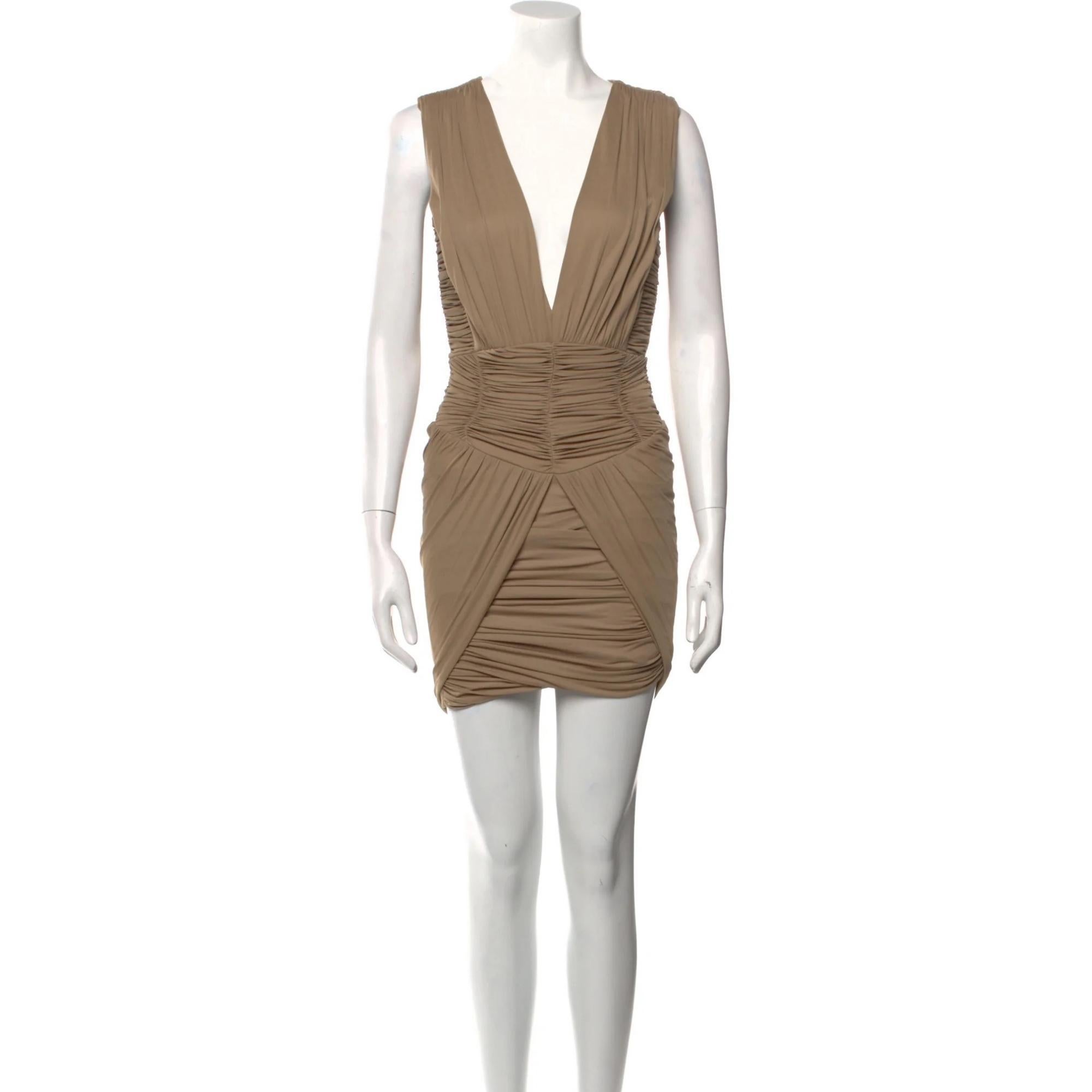 Balmain Yellow Quilted Leather Dress For Sale at 1stDibs