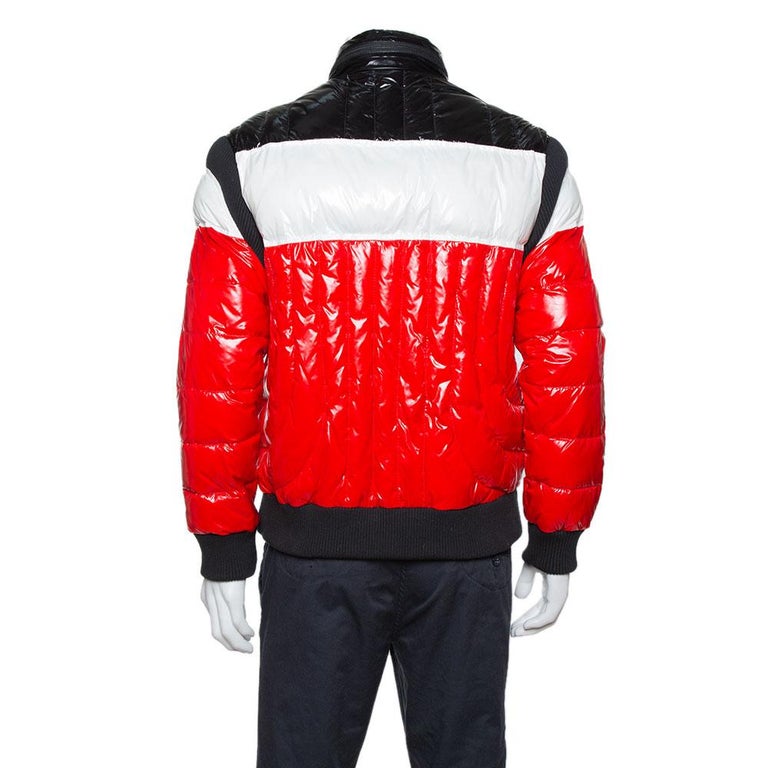 Balmain Tricolor Quilted Puffer Jacket XXL at 1stDibs