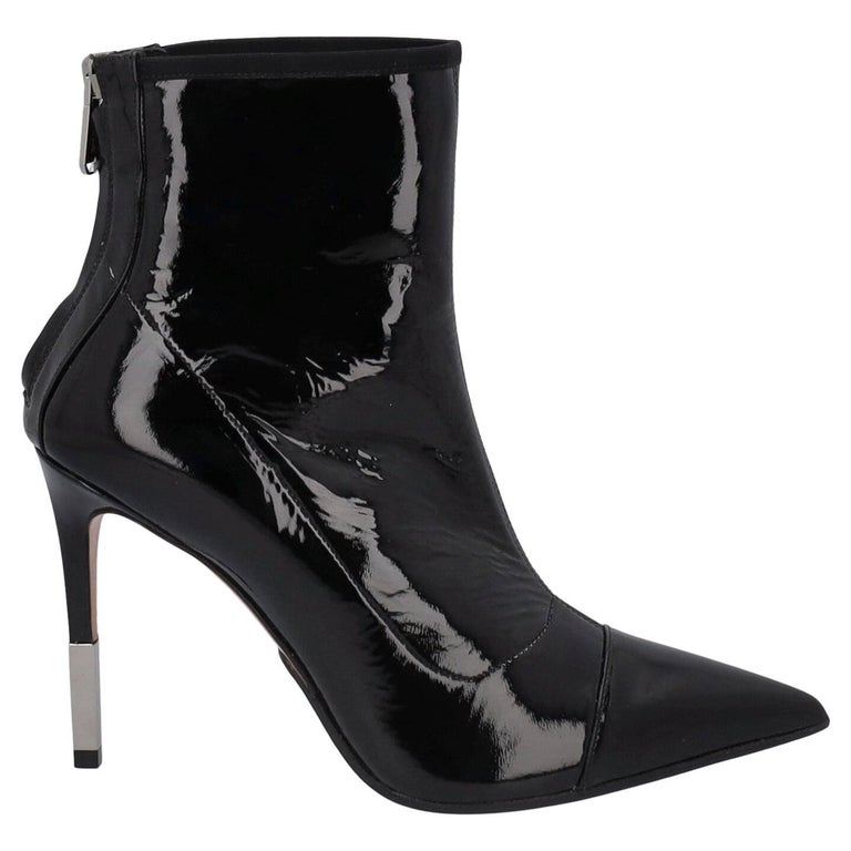 Balmain Women Ankle boots Black Leather EU 38.5 For Sale at 1stDibs