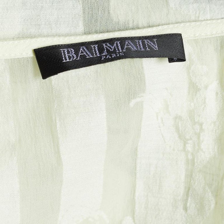 Balmain Yellow Harlequin Check Jacquard Sleeveless Tank Top S For Sale ...