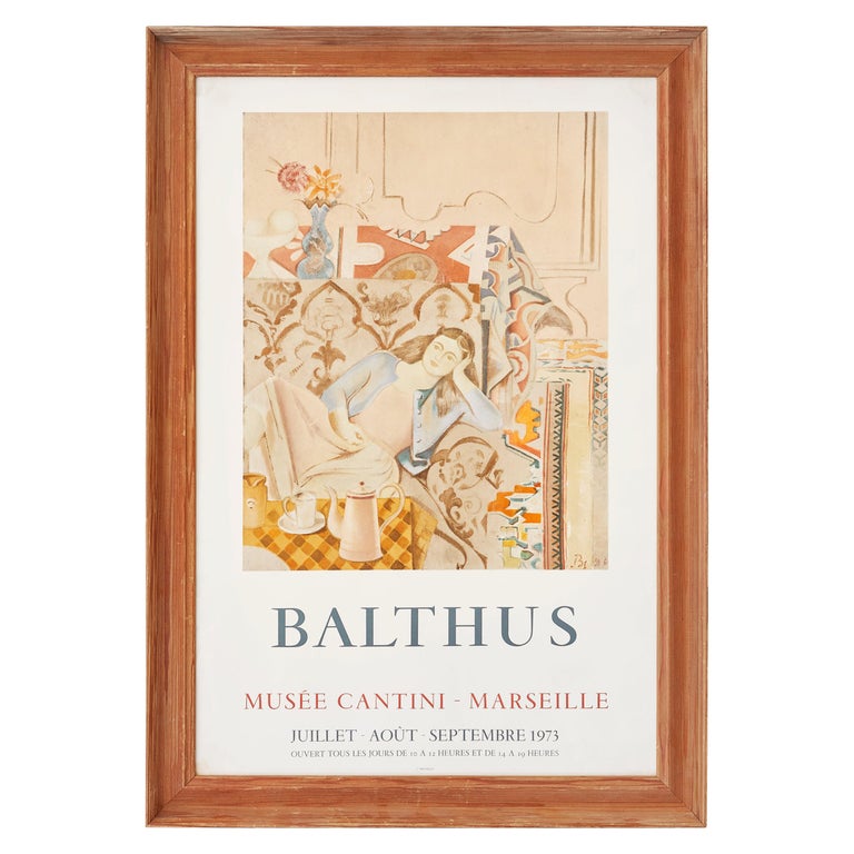 Balthus Musée Cantini Vintage Exhibition Poster, France 1973 at 1stDibs