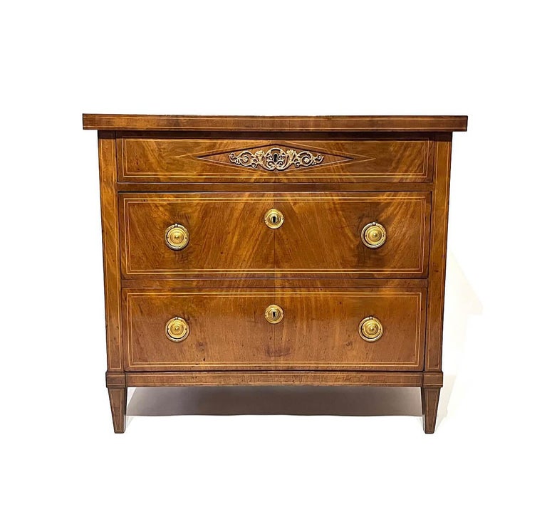 Baltic Directoire Style Mahogany and Satinwood Inlaid Commode, circa ...