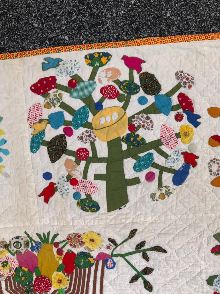 Baltimore Album Quilt 29 Blocks Nine Birds and Open Baskets Signed ...