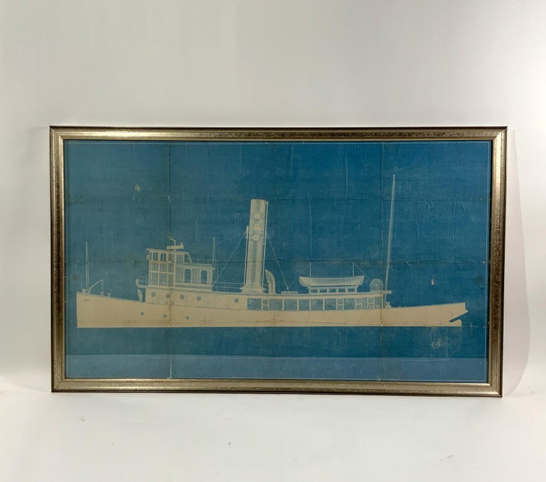 Baltimore and Ohio Railroad Tugboat Blueprint For Sale at 1stDibs