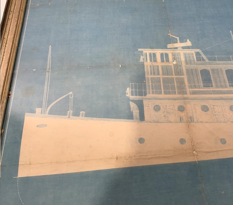 Baltimore and Ohio Railroad Tugboat Blueprint For Sale at 1stDibs