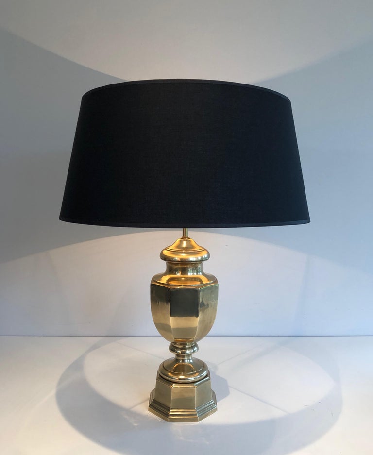 Baluster Brass Table Lamp For Sale at 1stDibs