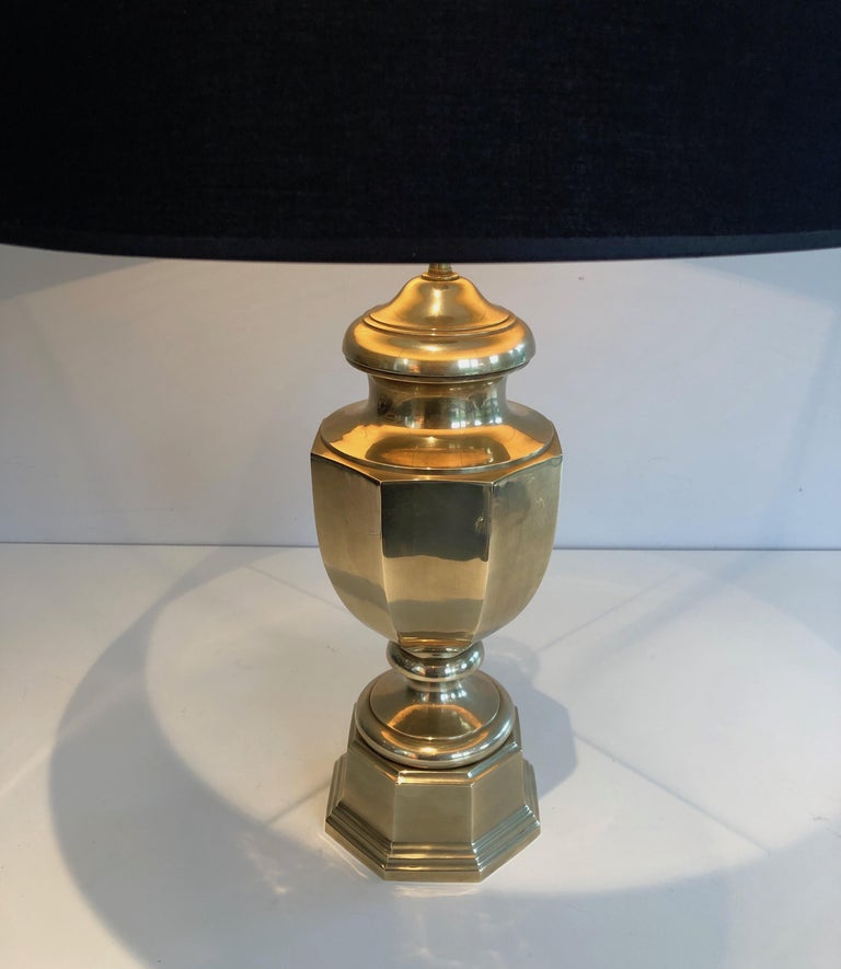 Baluster Brass Table Lamp For Sale at 1stDibs