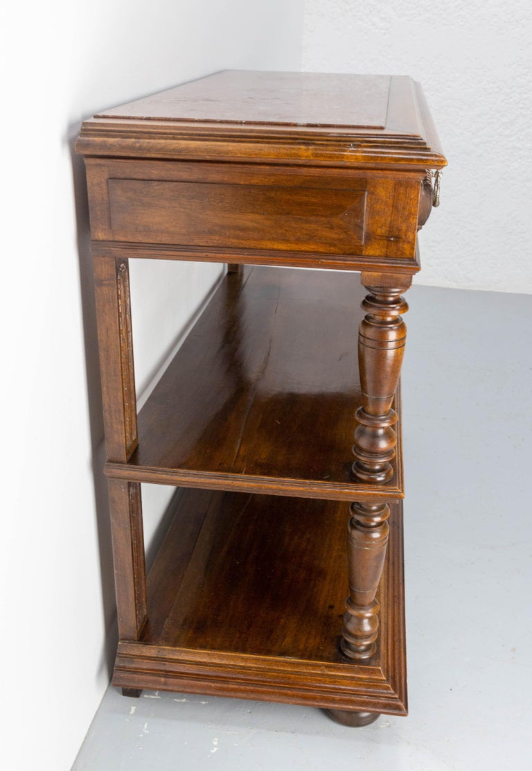Baluster Console or Serving Table Marble Top Louis XIII St, French ...