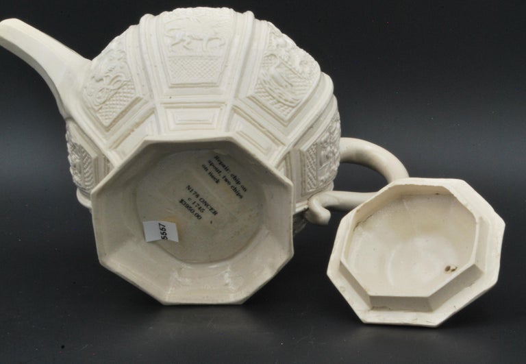 Baluster-Form Saltglaze Teapot, Decorated with Faulous Beasts, England ...