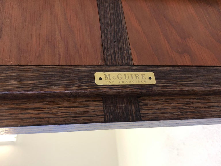 Bamboo and Oak Backgammon Game Table and Chairs by McGuire at 1stDibs ...