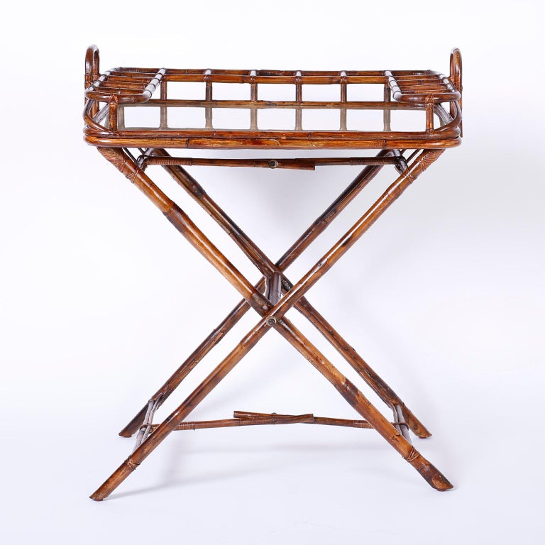 Bamboo Bar on a Folding Stand at 1stDibs | bamboo folding stand