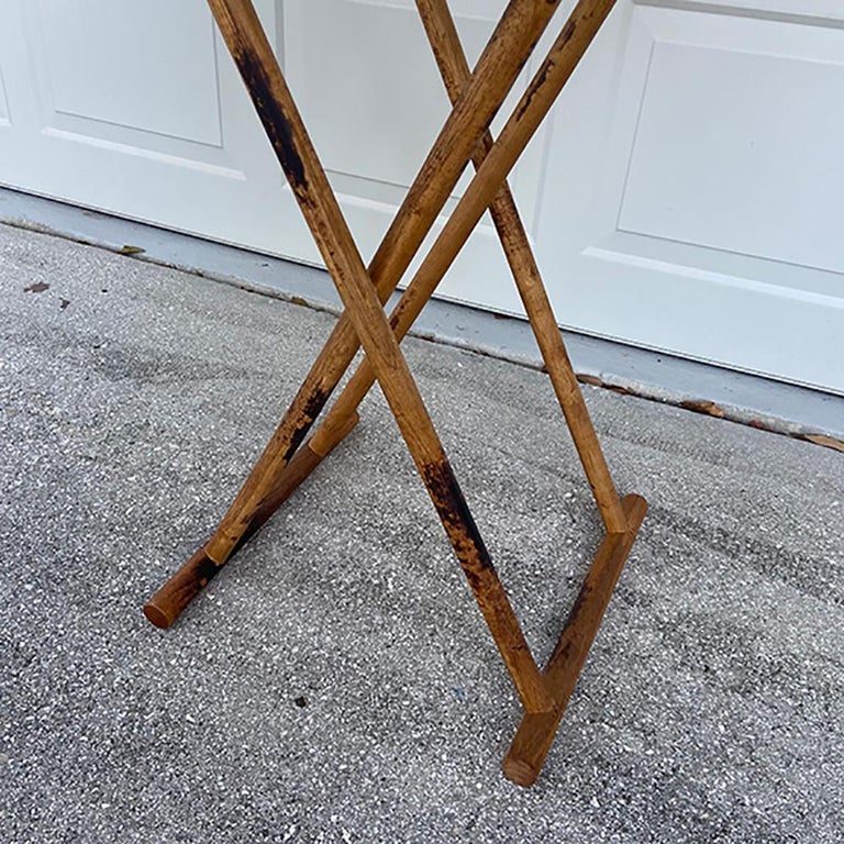 Bamboo Butler's Tray and Stand For Sale at 1stDibs