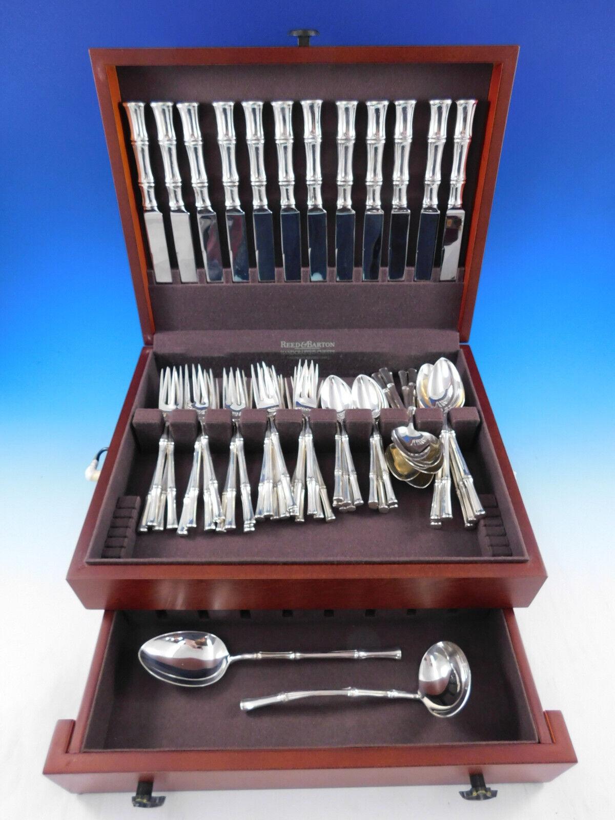 Bamboo by Tiffany and Co. Sterling Silver Flatware Set for 12 Service ...