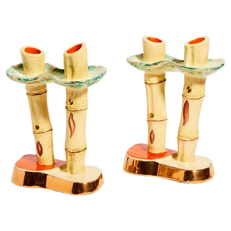 Bamboo Candlestick Holders For Sale at 1stDibs