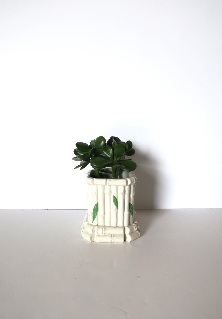Bamboo Ceramic Flower or Plant Pot Holder Cachepot Jardinière For Sale ...