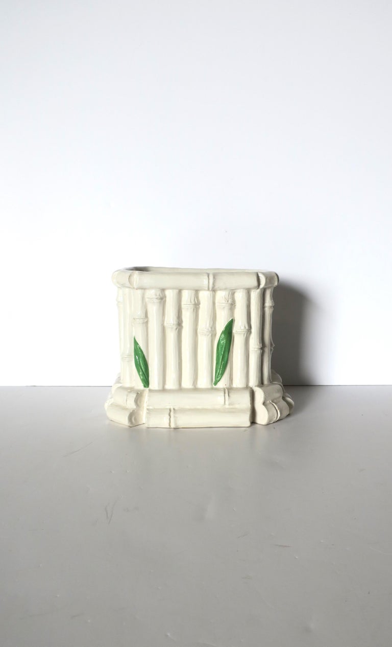 Bamboo Ceramic Flower or Plant Pot Holder Cachepot Jardinière For Sale ...