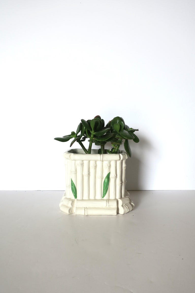 Bamboo Ceramic Flower or Plant Pot Holder Cachepot Jardinière For Sale ...