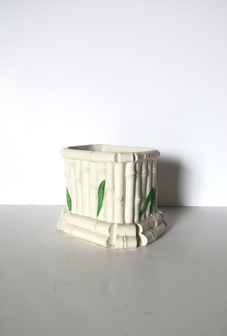 Bamboo Ceramic Flower or Plant Pot Holder Cachepot Jardinière For Sale ...