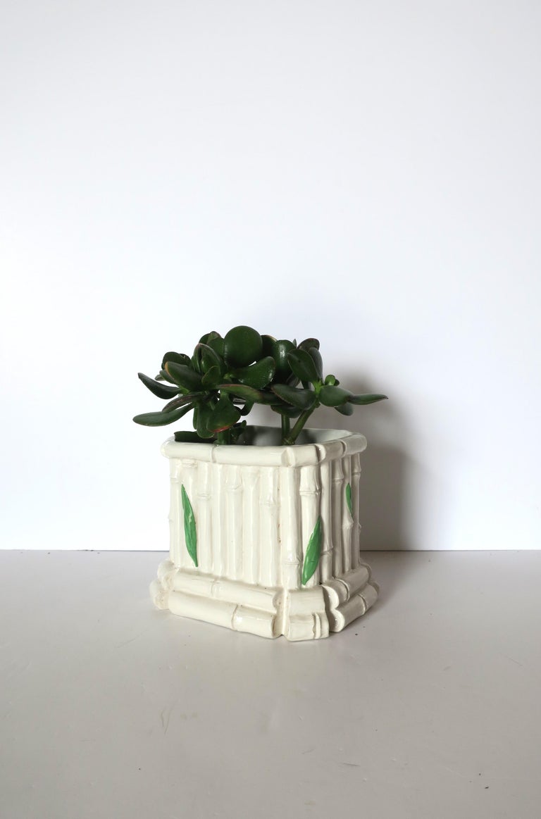 Bamboo Ceramic Flower or Plant Pot Holder Cachepot Jardinière For Sale ...