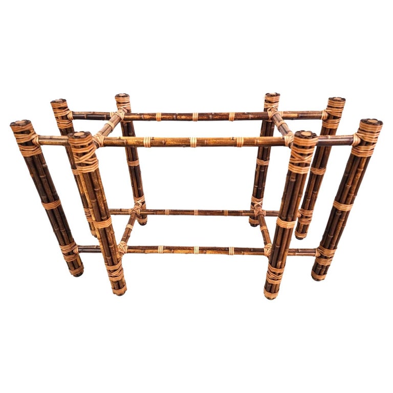 Bamboo Dining Table Base Organic Modern by John McGuire For Sale at 1stDibs