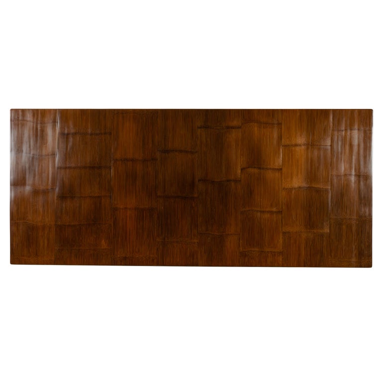 WYETH Original Split Bamboo Dining Table with Ebonized Oak Slab Legs For Sale at 1stDibs ...