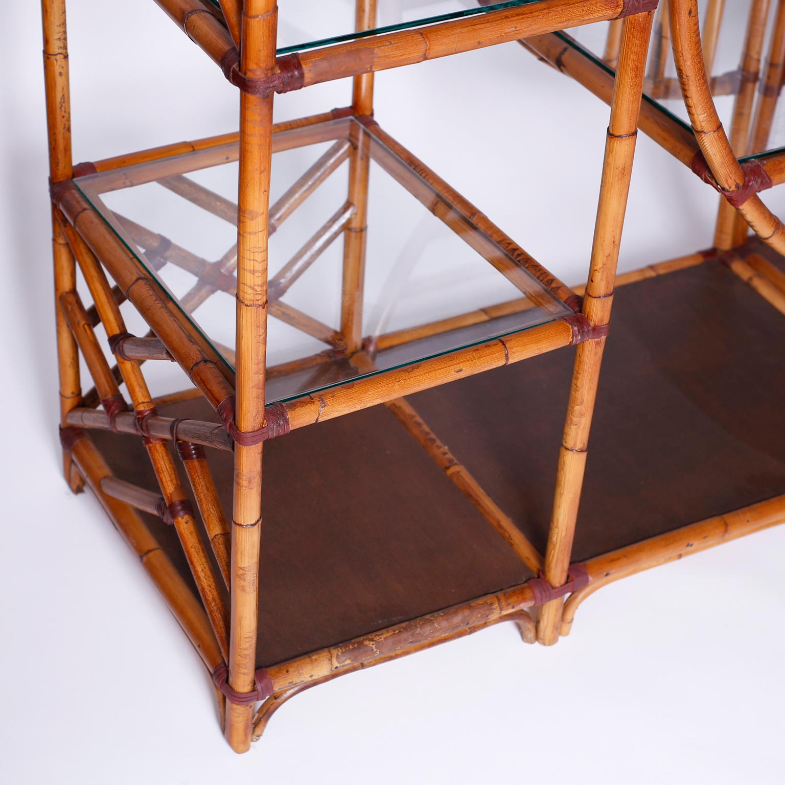 Bamboo Étagère or Shelving Unit at 1stDibs | etagere or