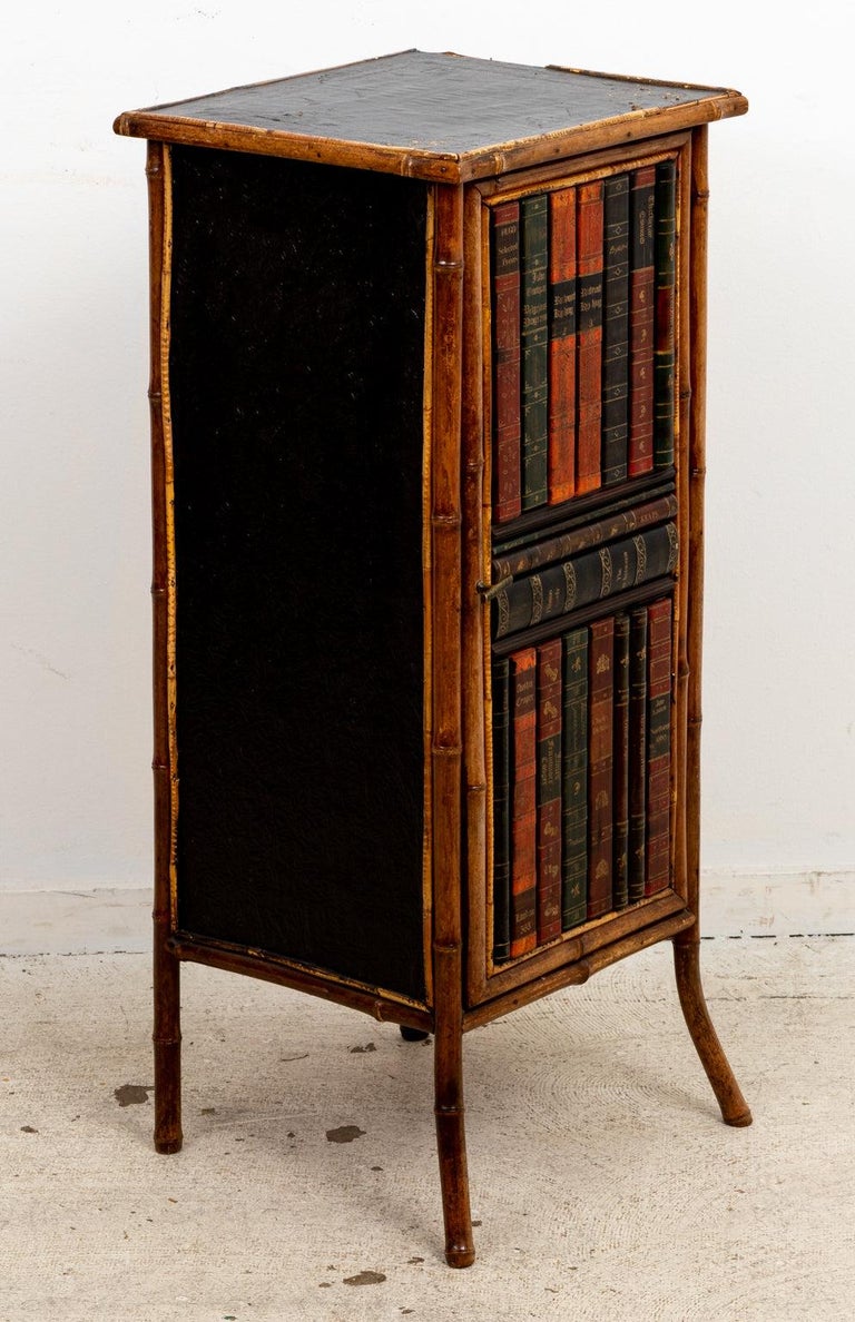 Bamboo Faux Book Front Stand For Sale at 1stDibs