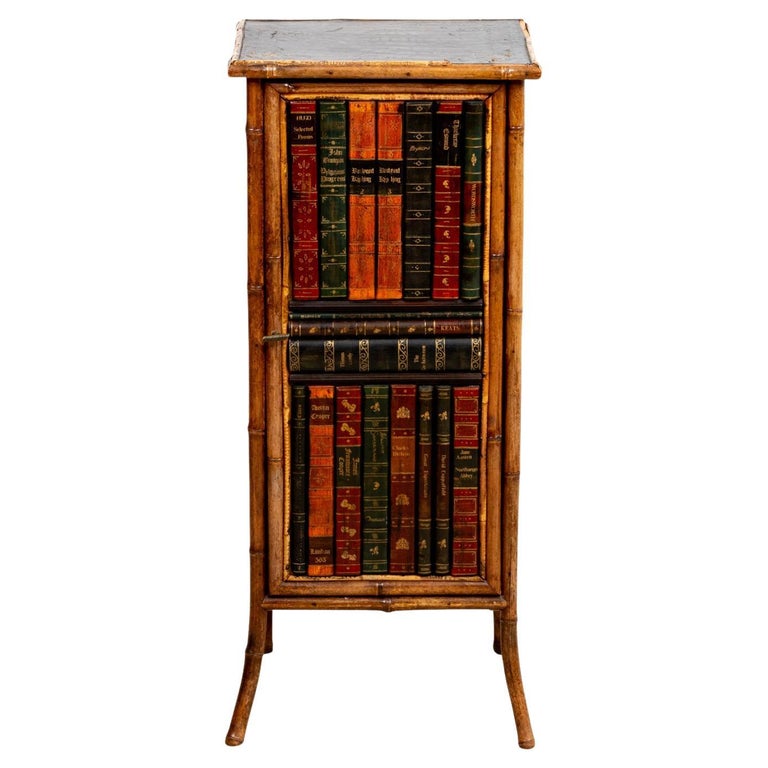 Bamboo Faux Book Front Stand For Sale at 1stDibs