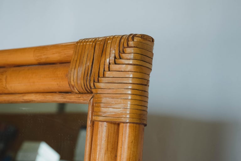 Bamboo Mirror For Sale at 1stDibs | bamboo floor length mirror