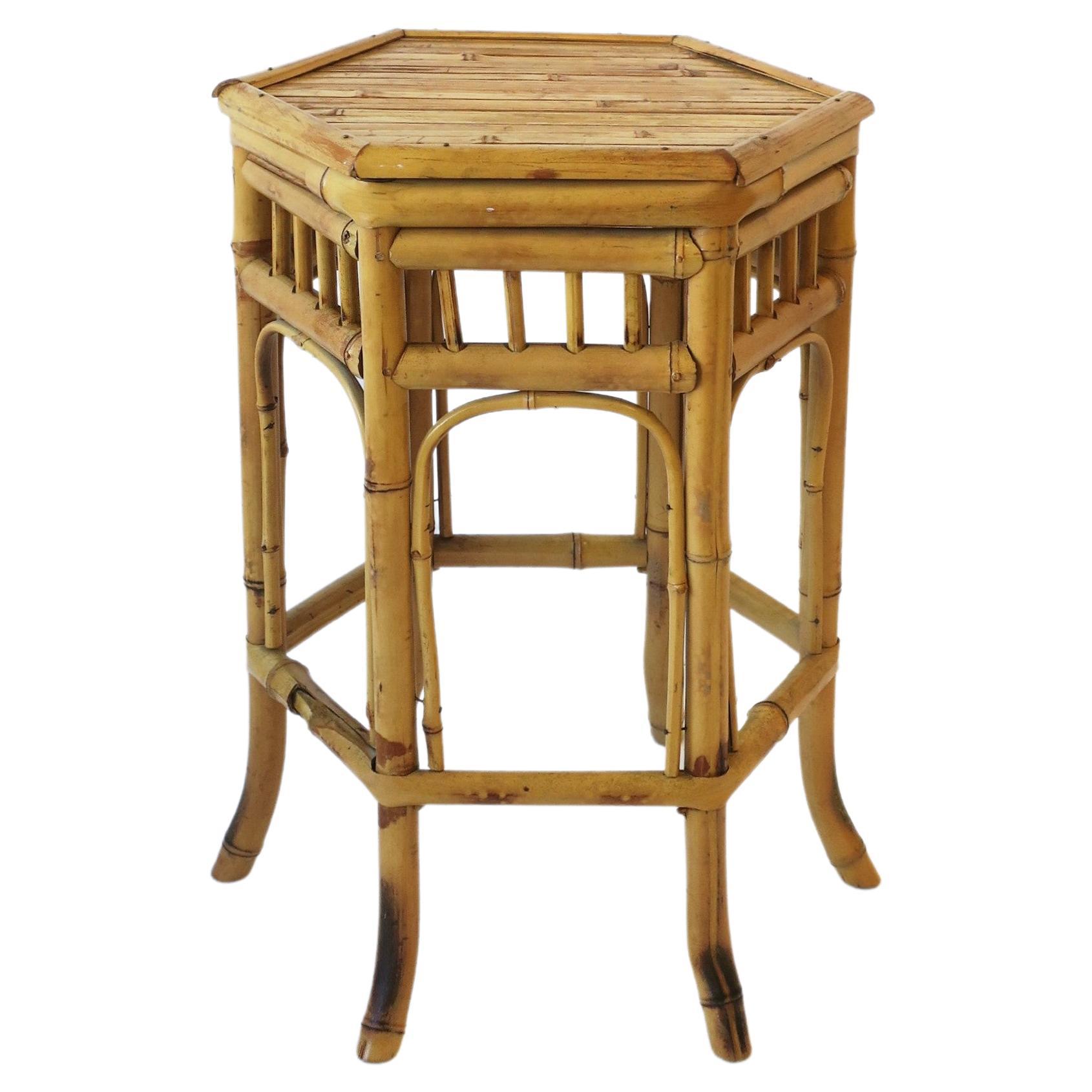 Red Bamboo side table at 1stDibs