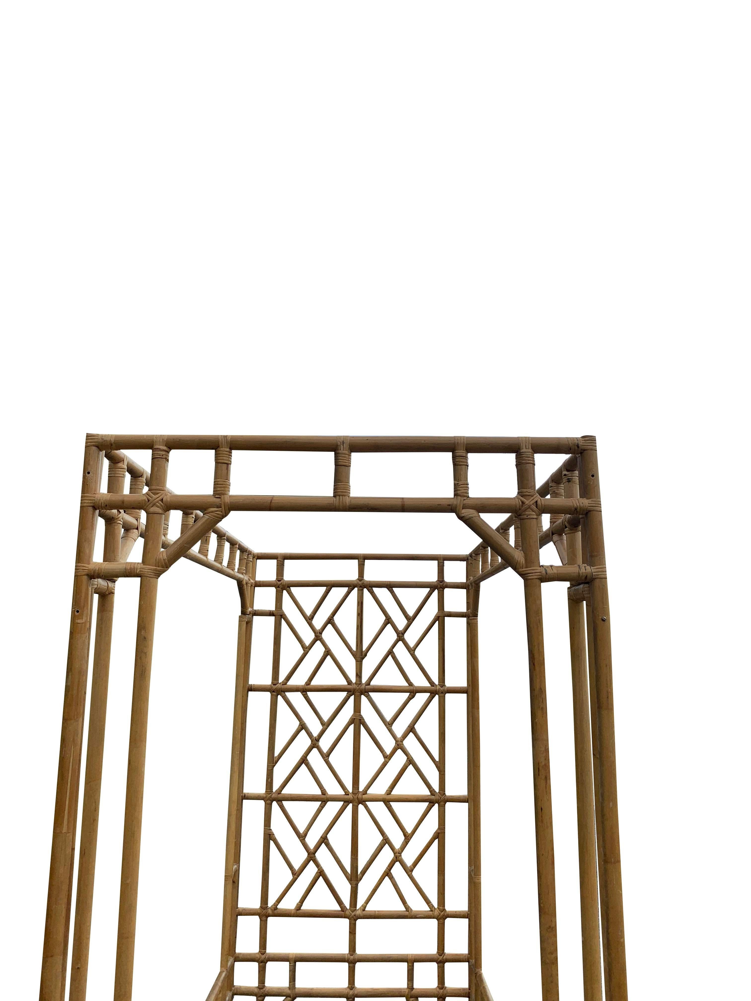 Bamboo Rattan Canopy Bed Frame or Cabana Day Bed Chippendale ...