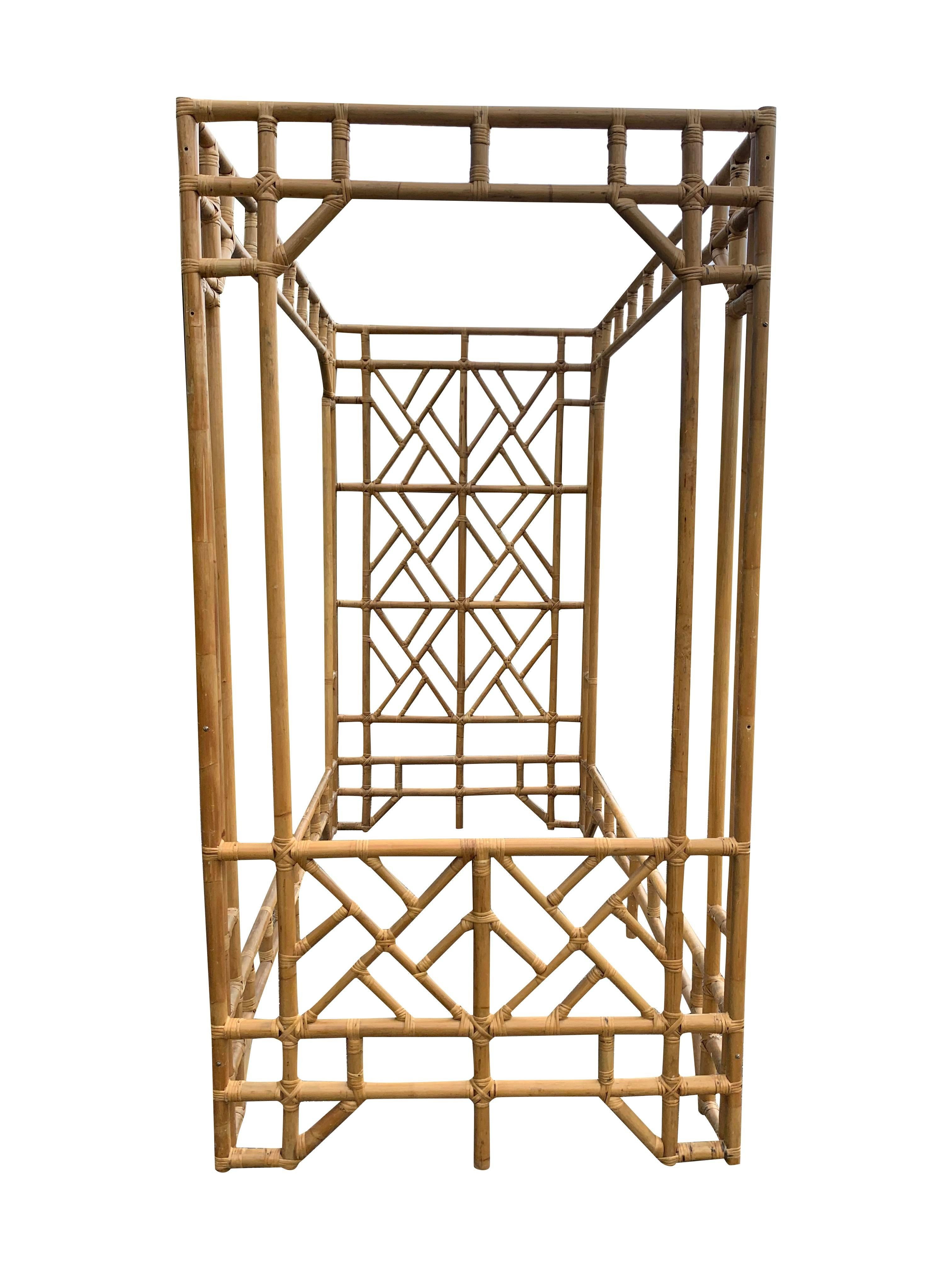 Bamboo Rattan Canopy Bed Frame or Cabana Day Bed Chippendale ...