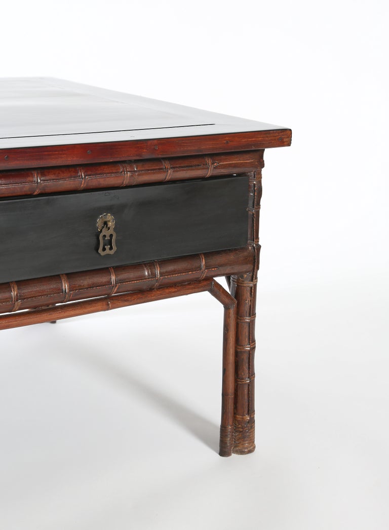 Bamboo Rectangular Coffee Table, Low K'ang Table at 1stDibs