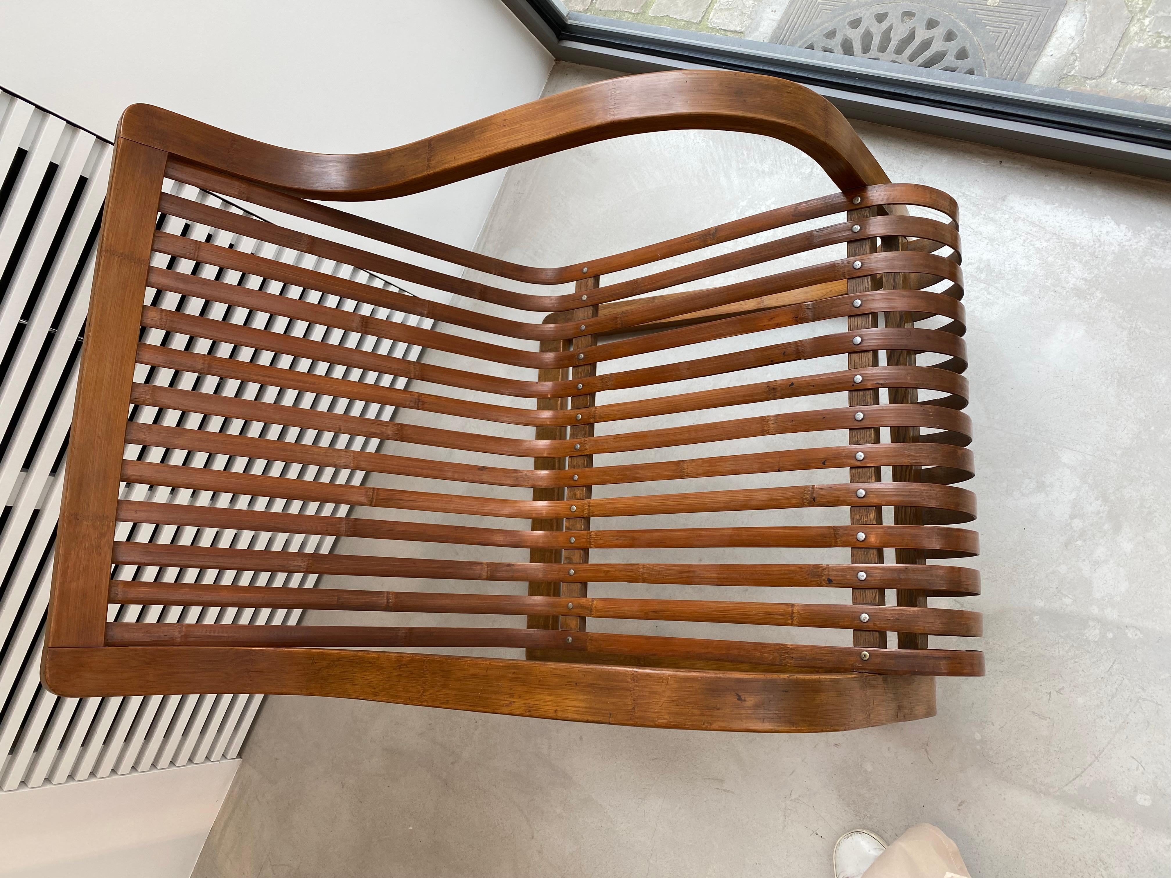 Bamboo Rocking Chair by Ubunji Kidokoro For Sale at 1stDibs