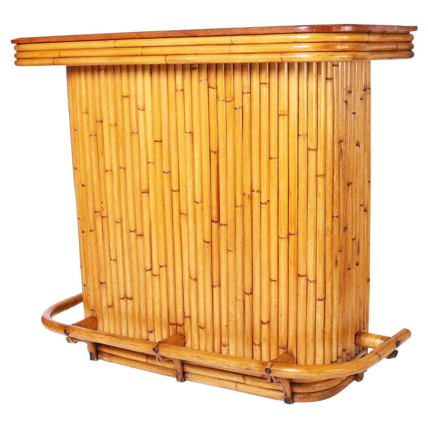 1960's Vintage Bamboo Tiki Cocktail Bar at 1stDibs