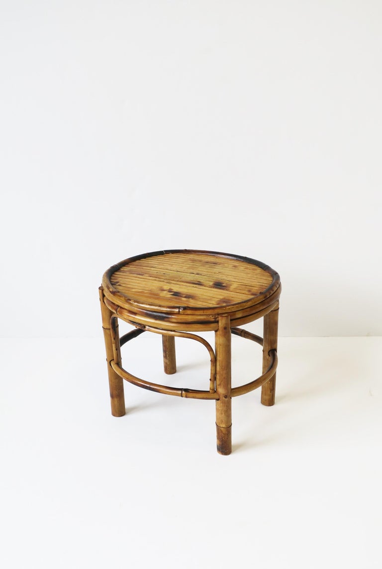Bamboo Table or Plant Stand, Small For Sale at 1stDibs