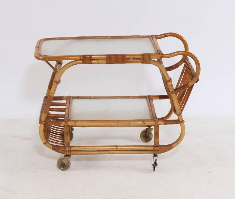 Bamboo Trolley For Sale at 1stDibs