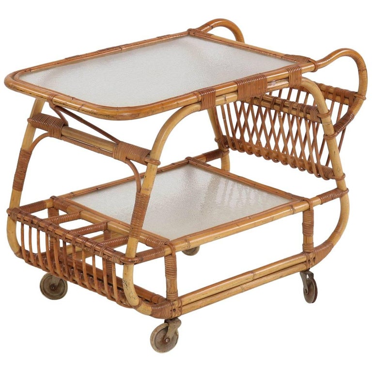 Bamboo Trolley For Sale at 1stDibs