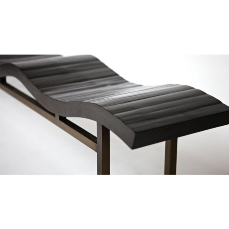 Bamboo Wave Bench by Aguirre Design For Sale at 1stDibs