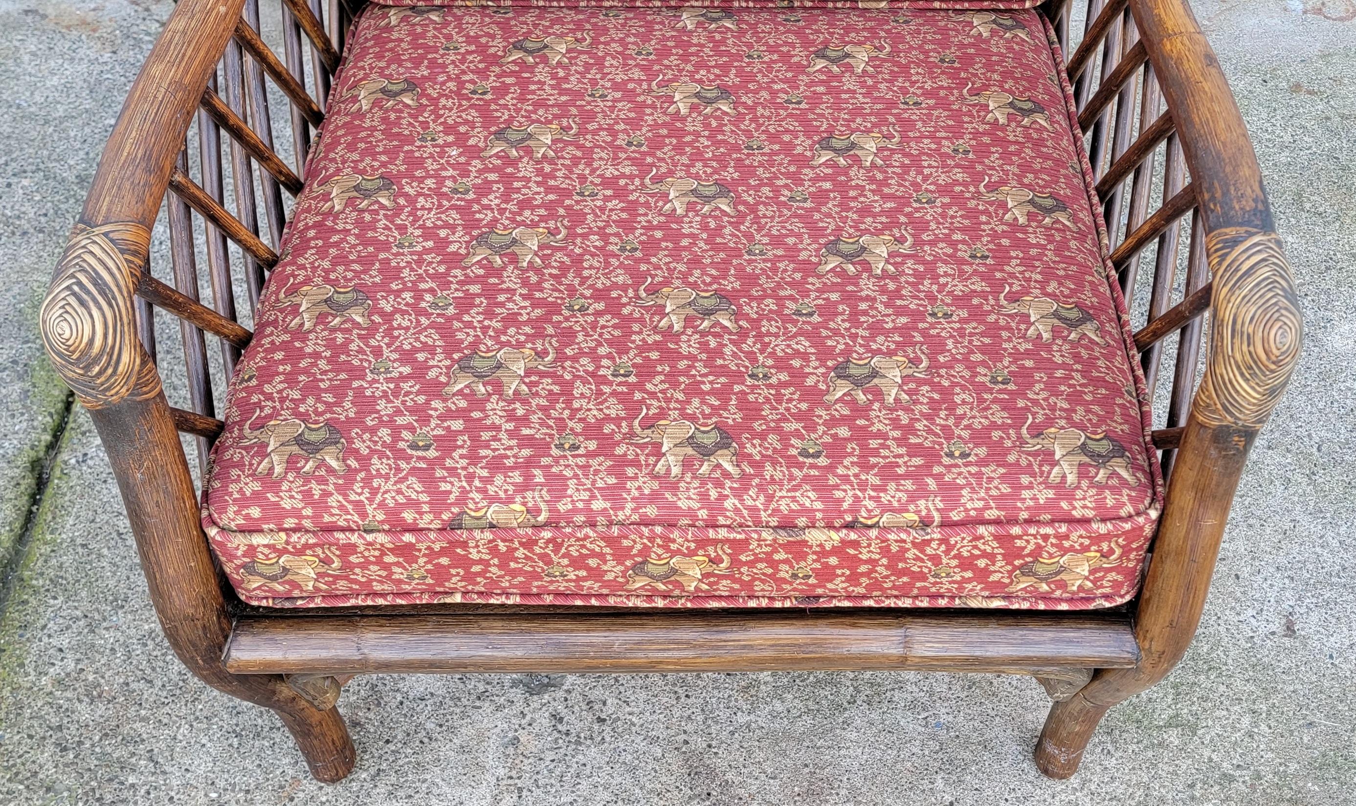 Bamboo Wingback Lounge Chair at 1stDibs