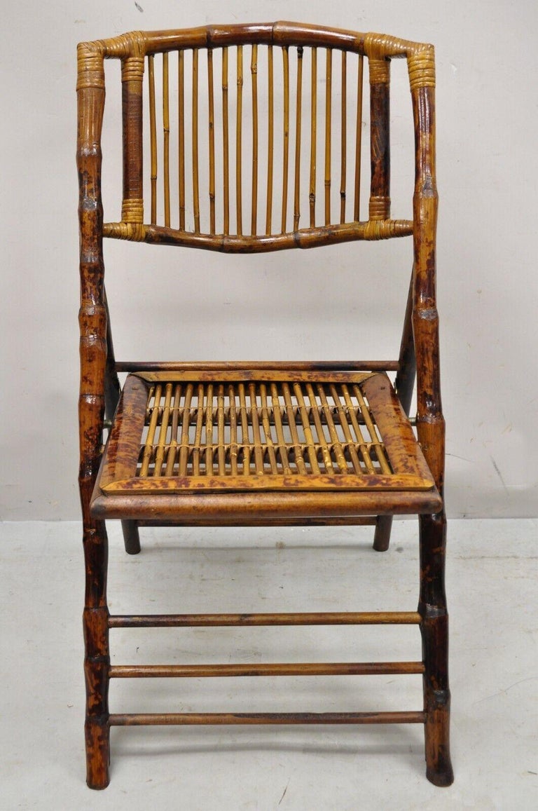 Bamboo Wooden Folding Chairs for Game Table or Events, Set of 4 For ...