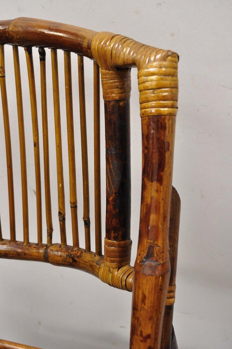 Bamboo Wooden Folding Chairs for Game Table or Events, Set of 4 For ...