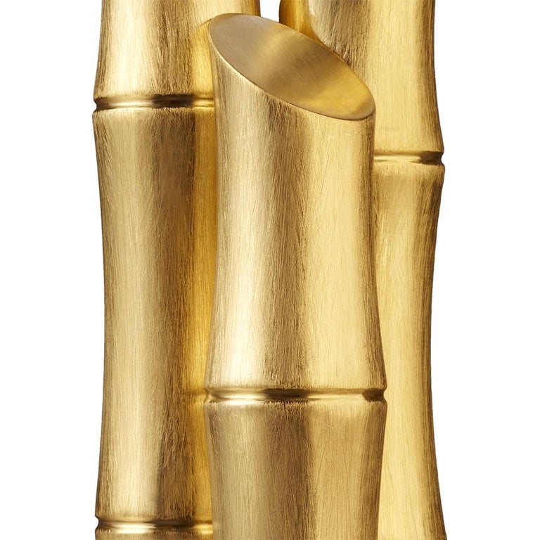 Bamboos Gold Set of 2 Bookends For Sale at 1stDibs