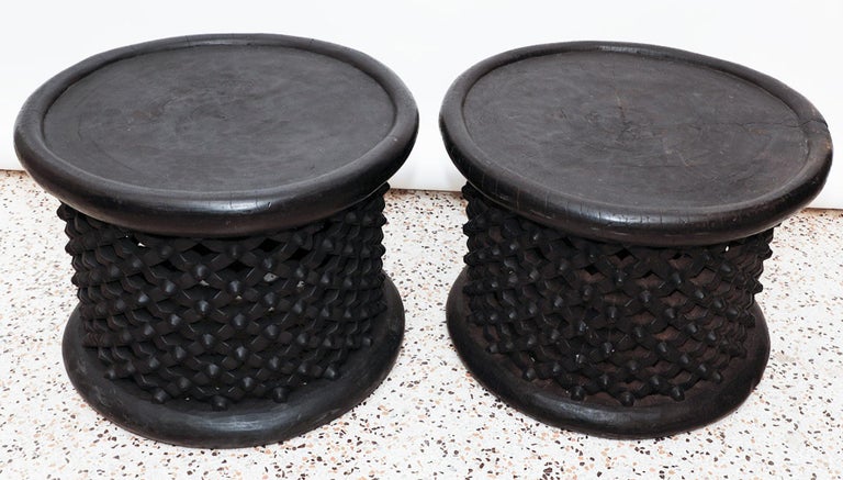 Bamileke African Tribal Art Side Tables For Sale at 1stDibs