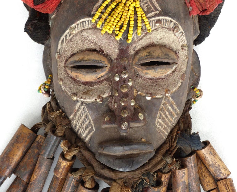 Bamileke Horned Tribal Mask from Cameroon, Africa at 1stDibs