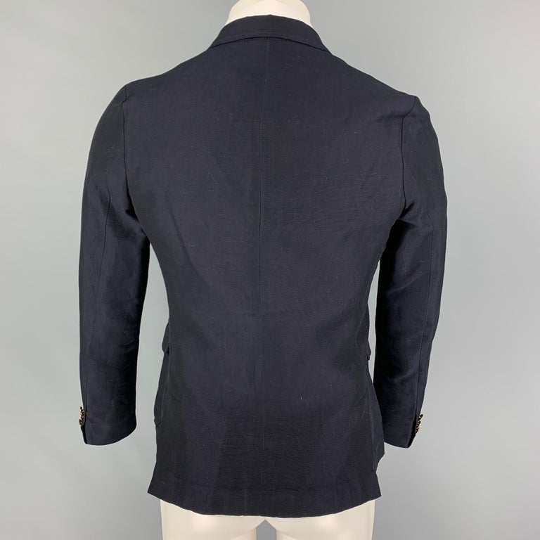 BAND OF OUTSIDERS Size 38 Navy Linen Cotton Sport Coat For Sale at 1stDibs