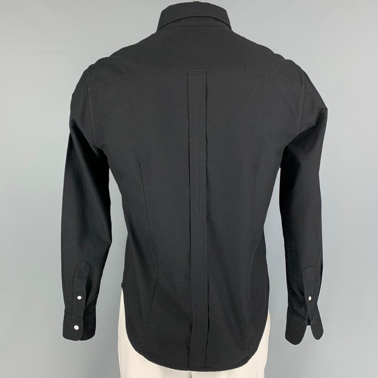 BAND OF OUTSIDERS Size L Black Cotton Button Down Long Sleeve Shirt For ...